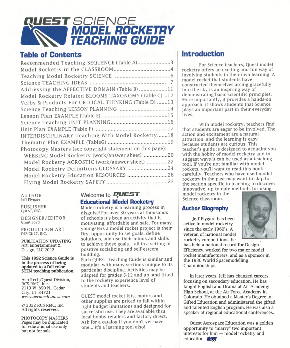 Quest Model Rocketry Science Teaching Guide - Q9500 – AeroTech/Quest ...